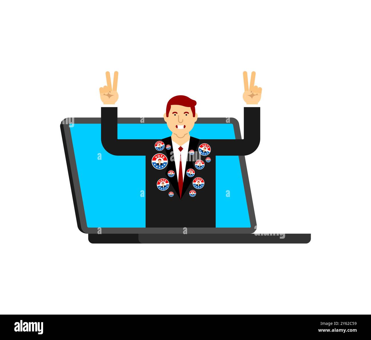 Presidential candidate scammer Fraudster. Online voting is fake. Guy ...