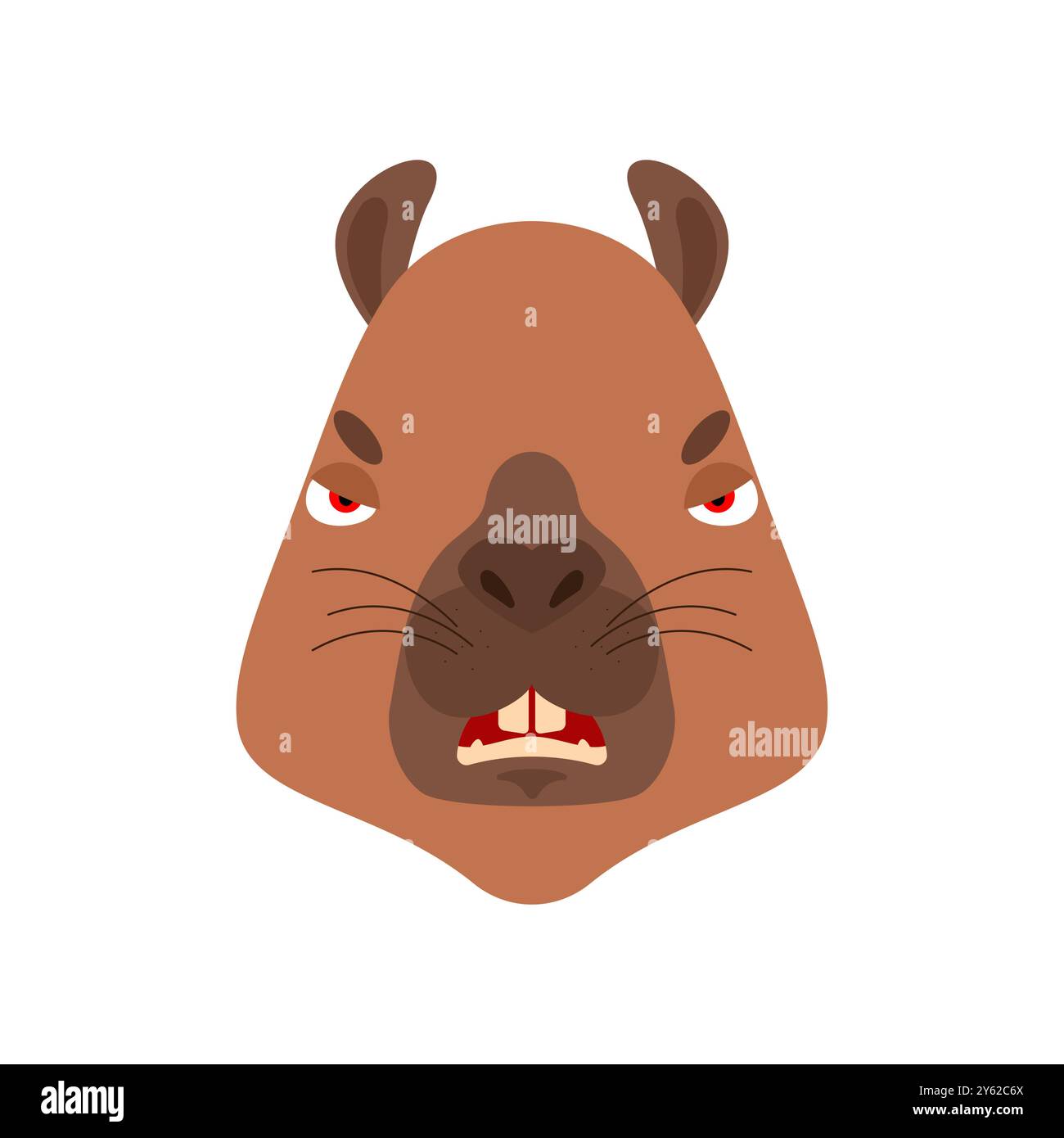 Capybara angry emoji. Wild animal evil emotions. rodent aggressive ...