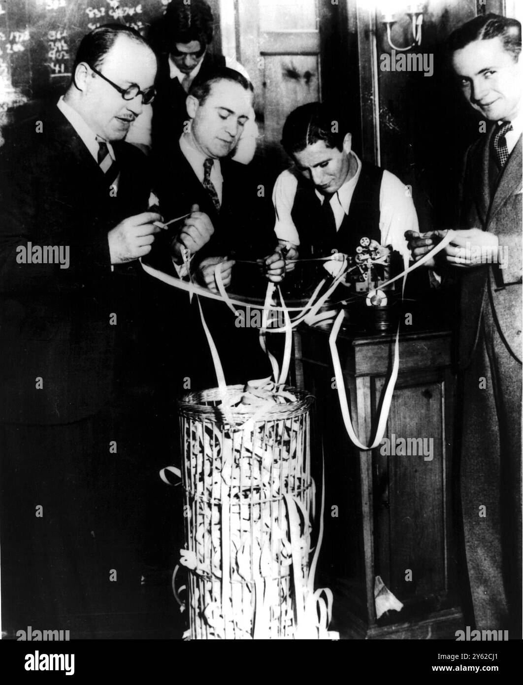Wall Street crash New York: Traders watch the ticker tape following the ...