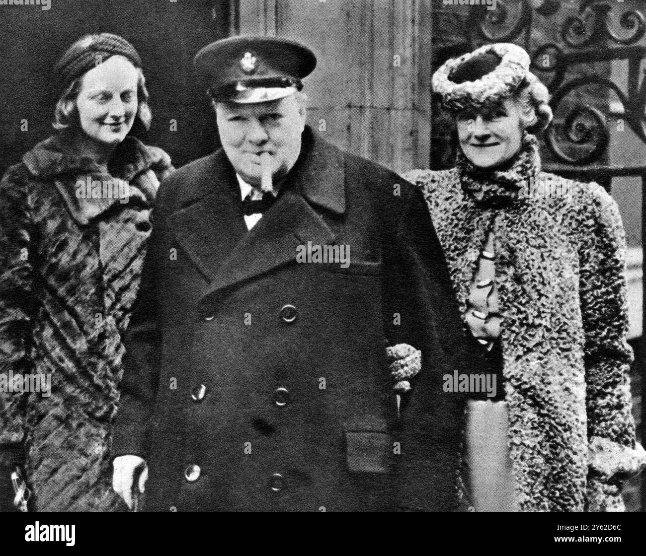 Home again : Winston Churchill with his wife and daughter Diana. 24 ...