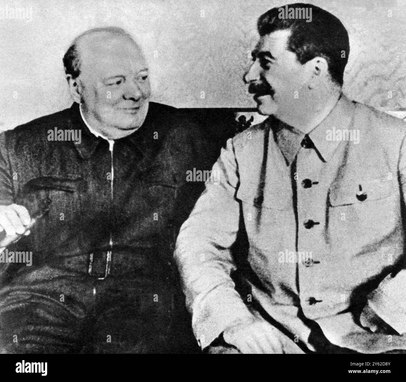 Mr . Churchill and M. Stalin at the Kremlin : this historic picture was ...