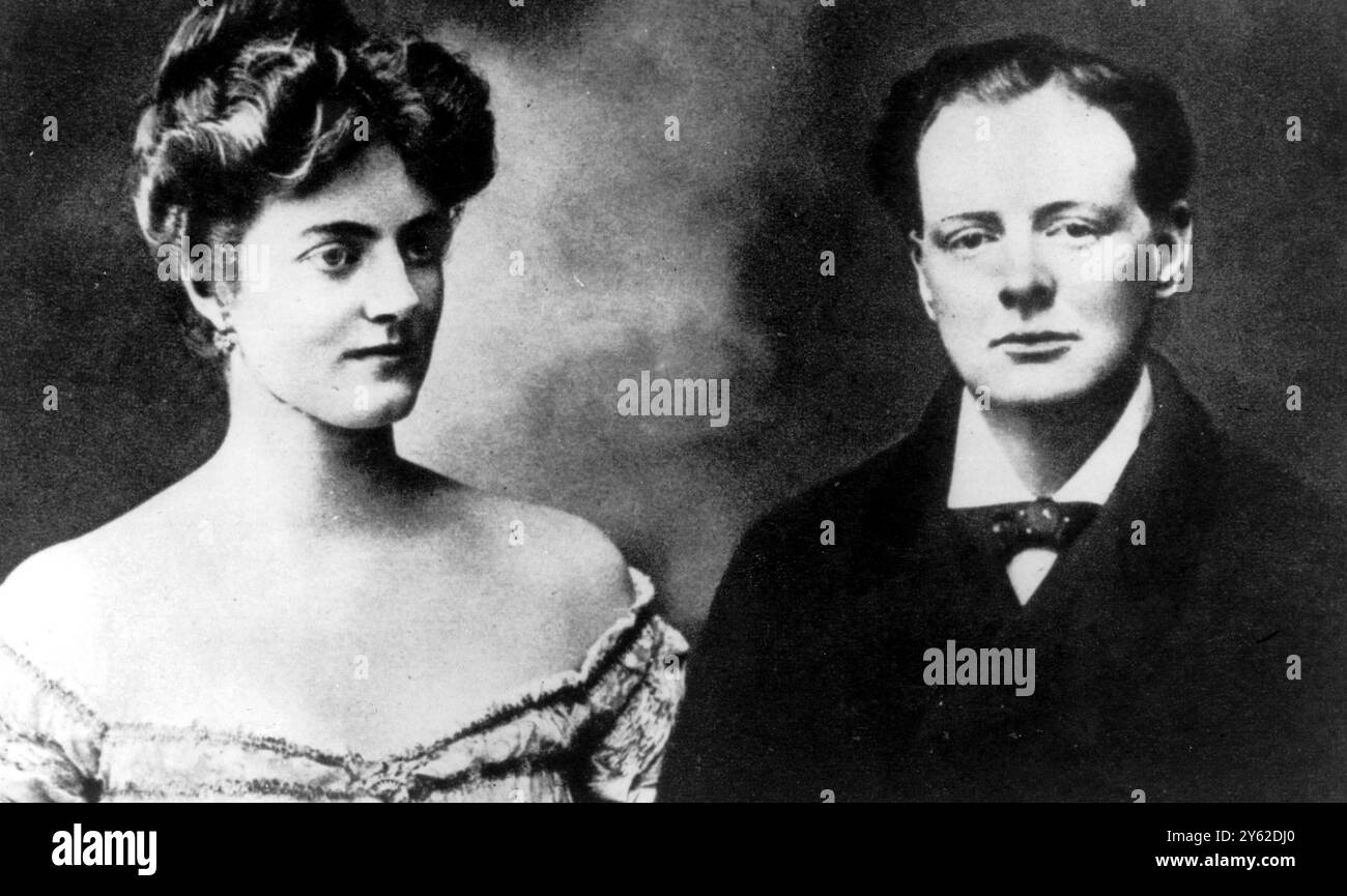 Winston Churchill married Clementine Hozier 12 September 1908 Stock ...