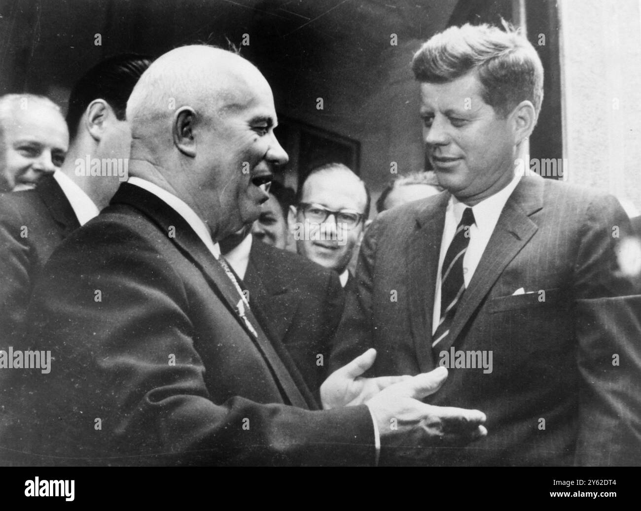 US AMERICAN PRESIDENT JOHN F KENNEDY JFK WITH SOVIET PREMIER NIKITA ...