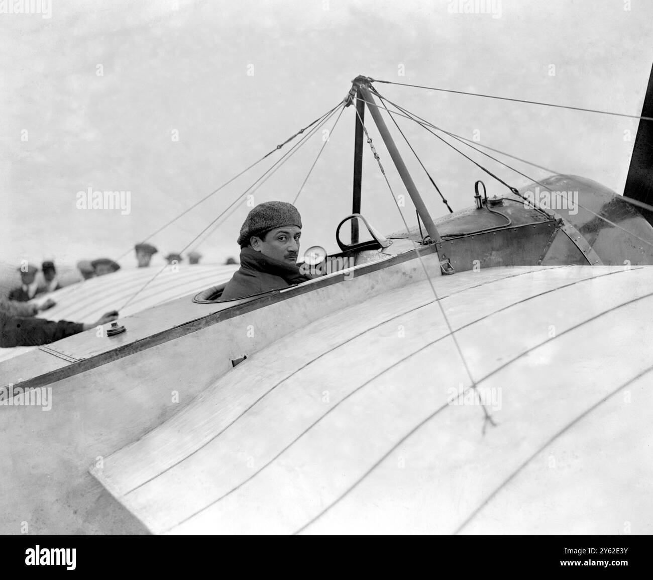 London - Paris - London Flight. French pilot Lieutenant Roland Garros ...