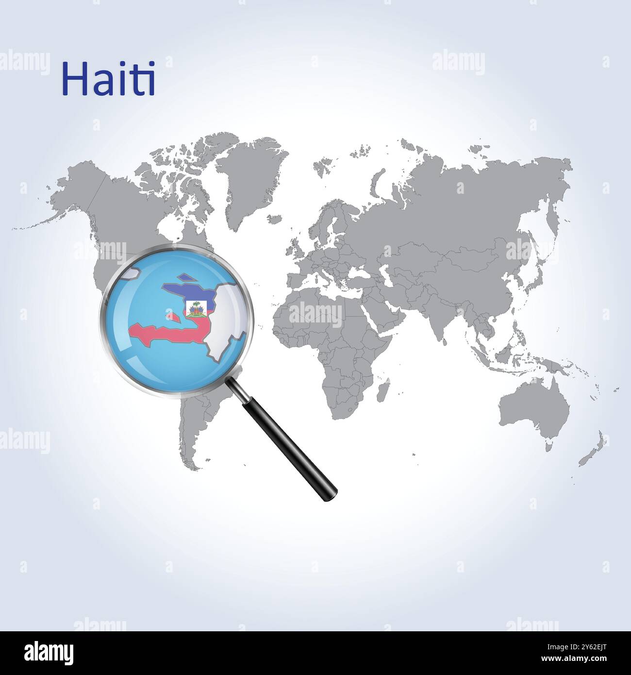 Haiti Magnified Map and Flag, Haiti Enlargement Maps, Vector Art Stock Vector Image & Art - Alamy