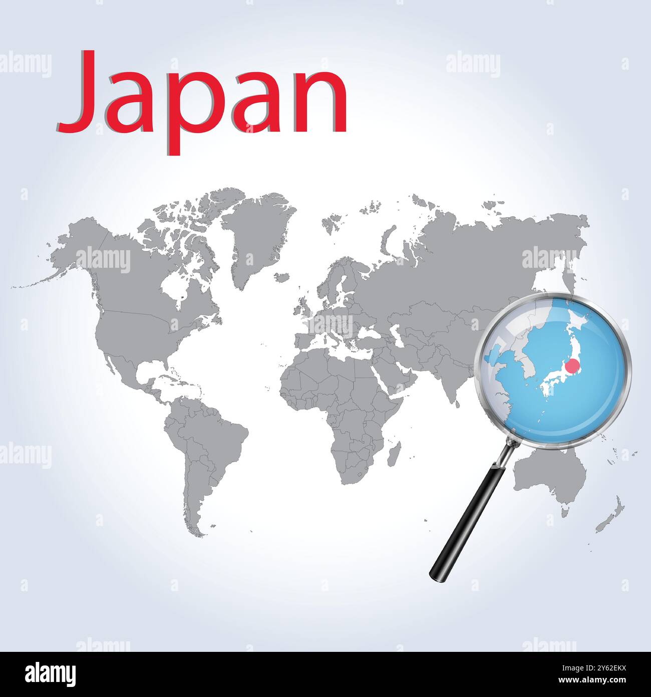 Japan magnified map hi-res stock photography and images - Alamy