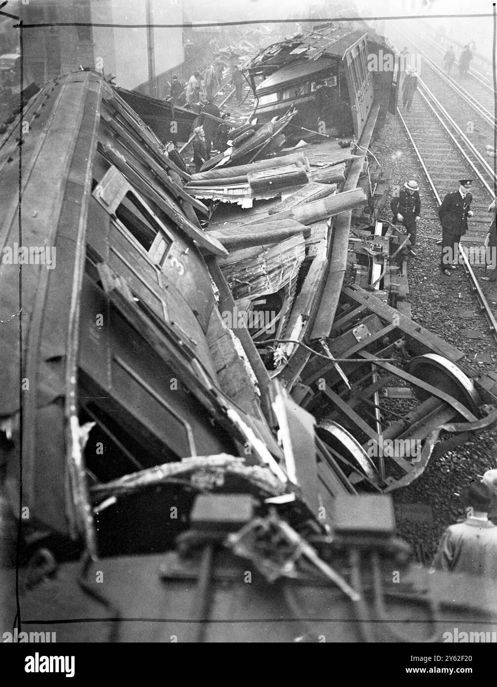 Many killed as trains crash in fog. From 15 to 20 people killed, and ...