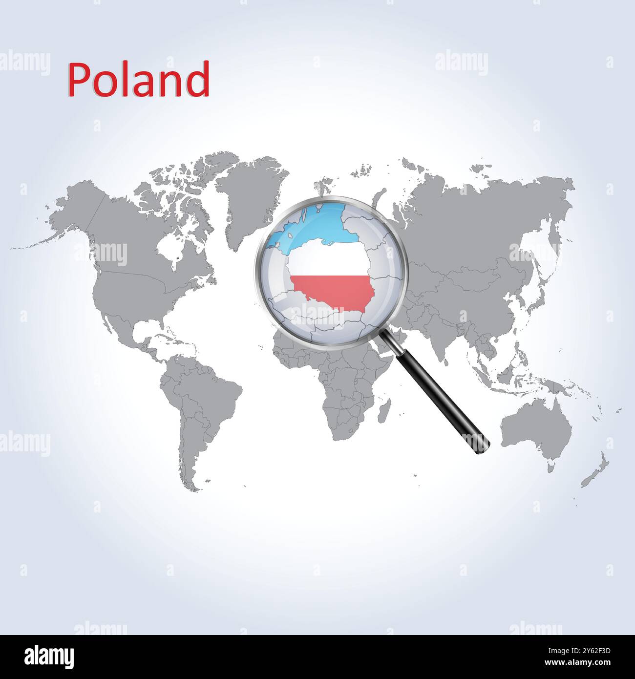Poland magnified map hi-res stock photography and images - Alamy