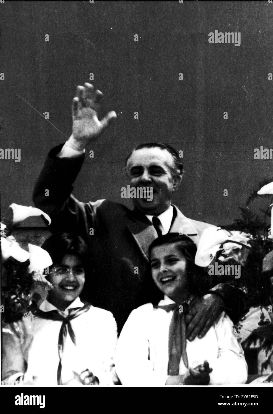 Albanian Premier Enver Hoxha 23rd May 1966 Stock Photo - Alamy