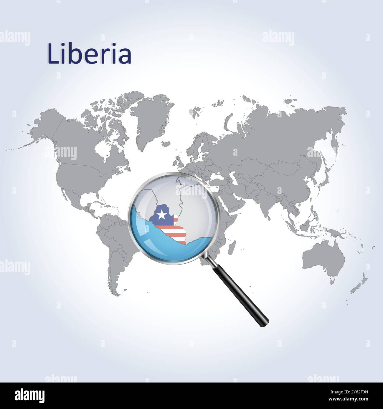 Liberia magnified map hi-res stock photography and images - Alamy