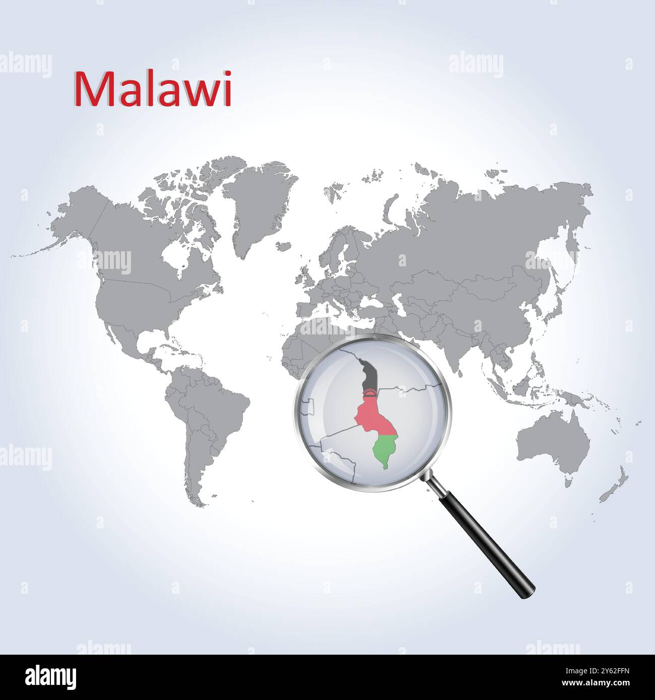 Malawi magnified map hi-res stock photography and images - Alamy