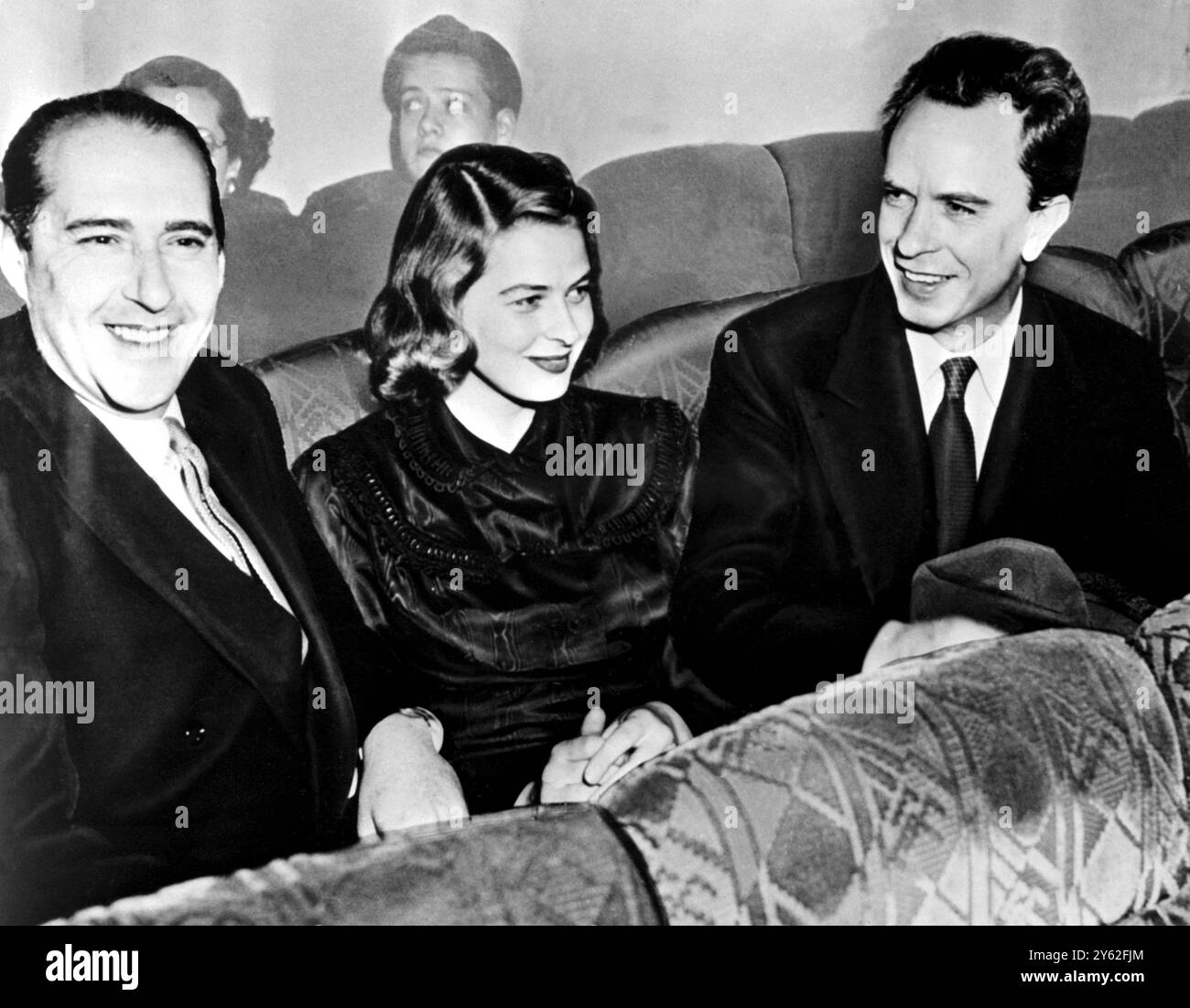 Left to Right:- Roberto Rosellini, Ingrid Bergman and Dr. Peter ...