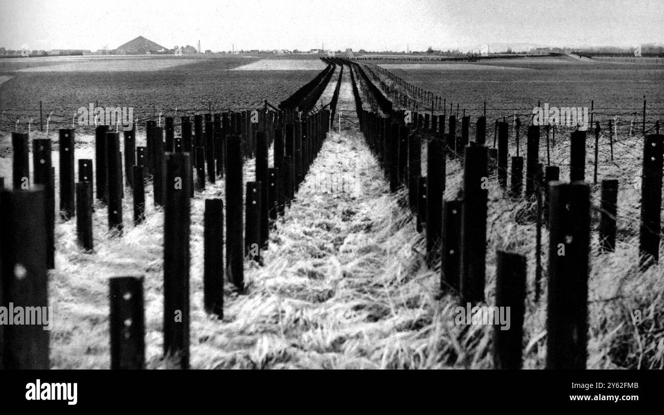 Stretching for miles along the Belgian frontier and providing security ...