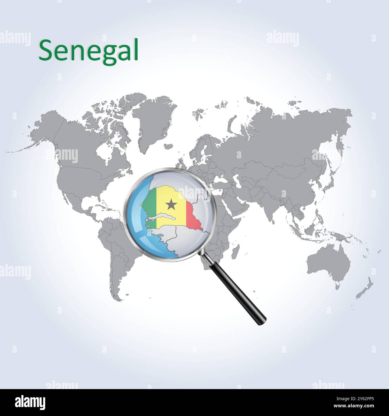 Senegal magnified map hi-res stock photography and images - Alamy
