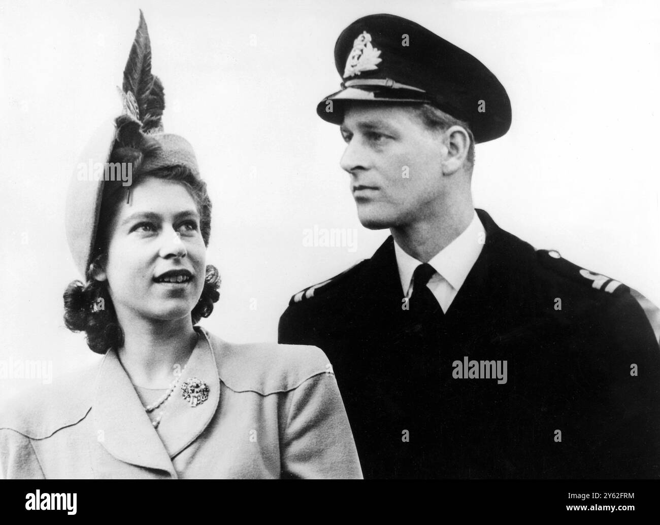 Princess Elizabeth and Lt. Philip Mountbatten Stock Photo - Alamy