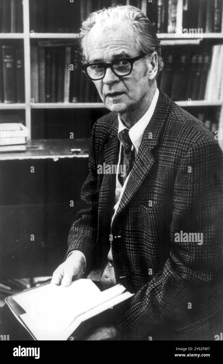 Professor Burrhus Frederick Skinner Professor of psychology at Harvard ...