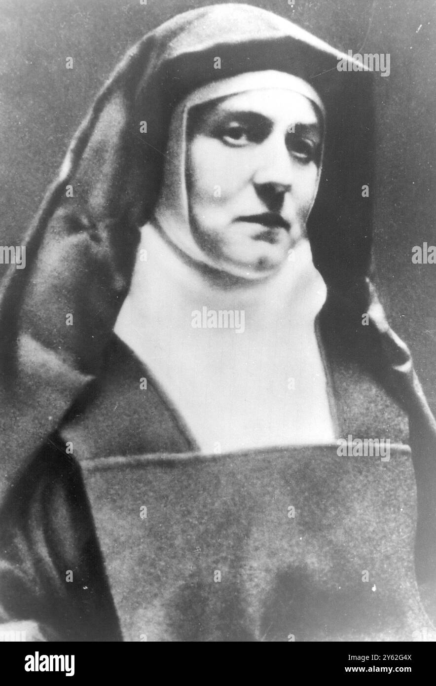Edith Stein as a carmelite nun under the name of Sister Teresia ...
