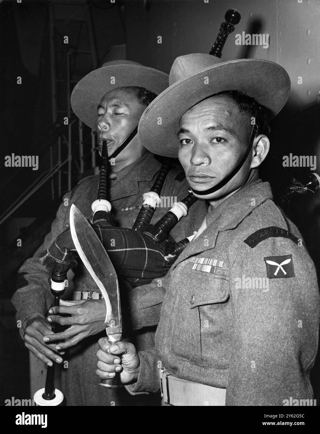 Sergeant Tulbahadur Pun winner of the V.C. , in Burma in 1944 handles ...
