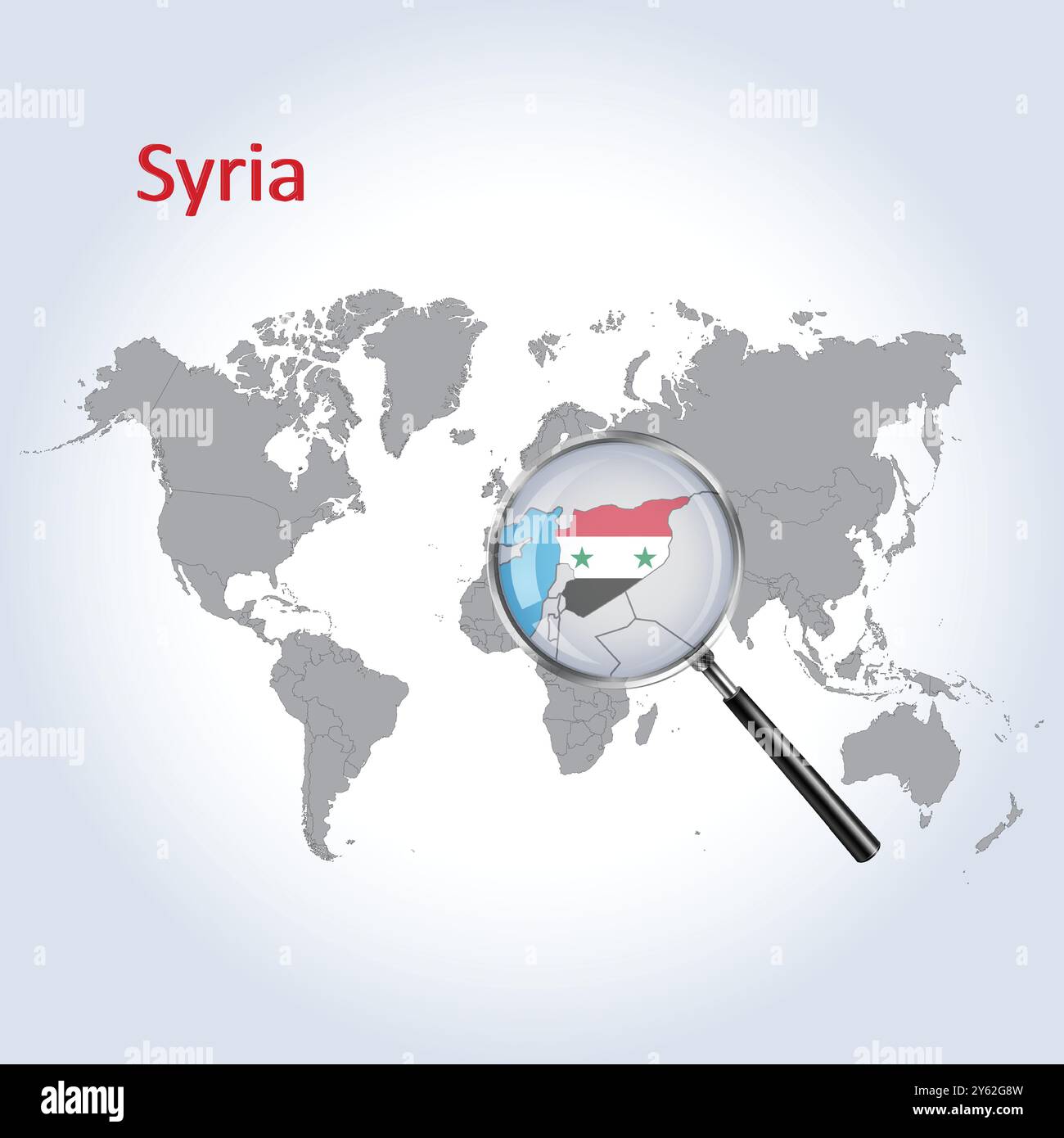 Syria magnified map hi-res stock photography and images - Alamy