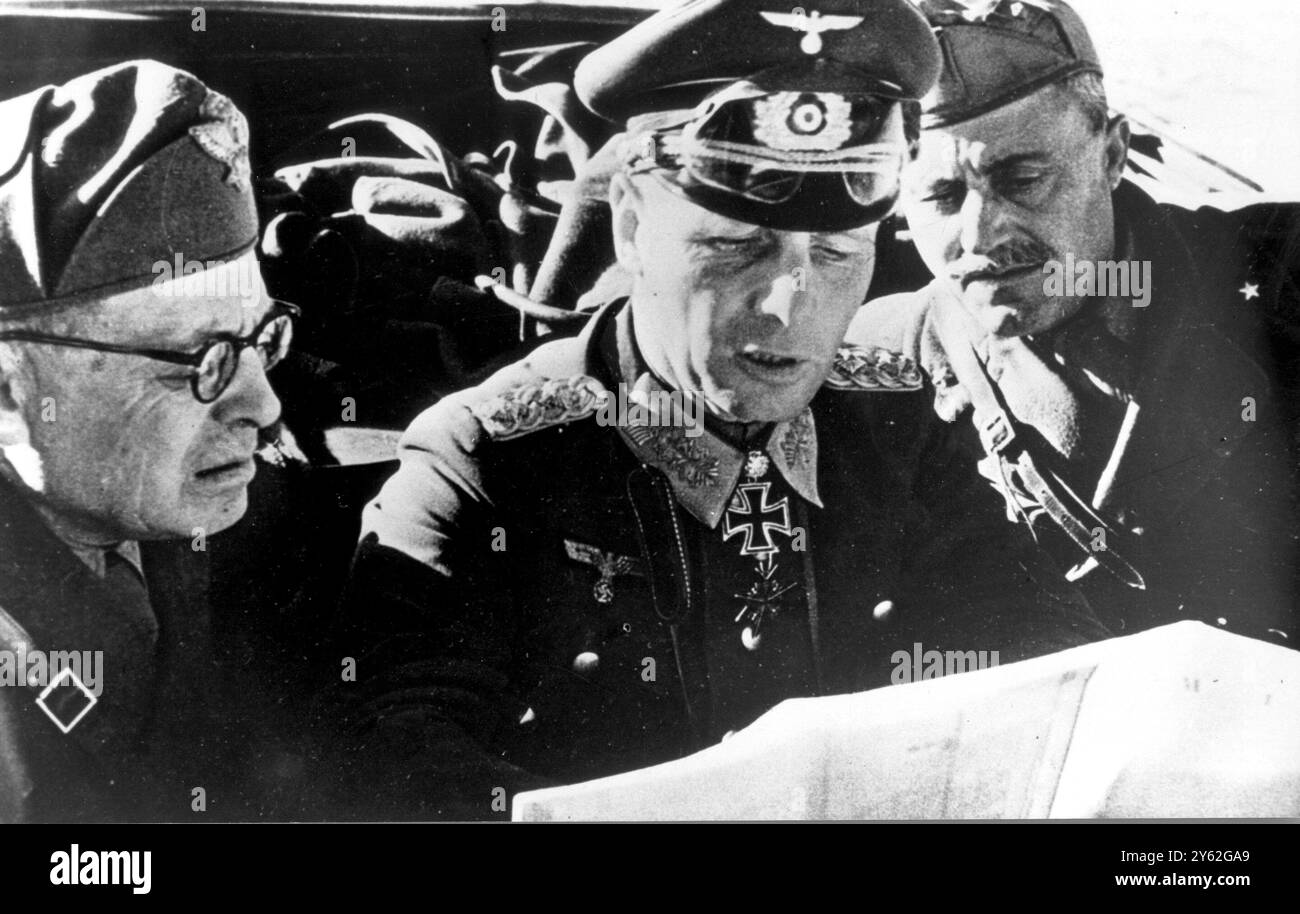 Rommel confering with Italian Generals during the assault on Tobruk ...
