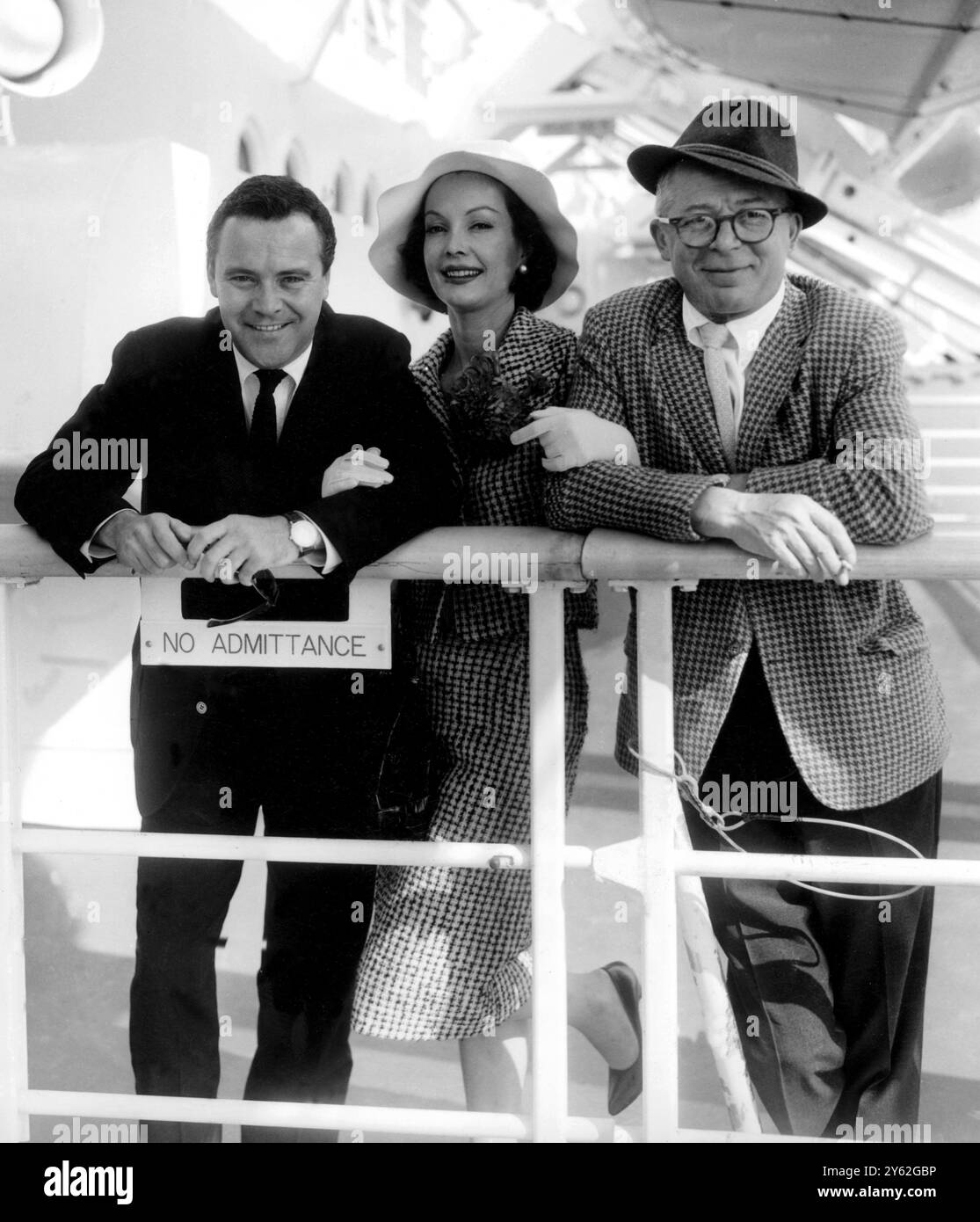 Jack Lemmon American Actor with Billy Wilder film director and his wife ...