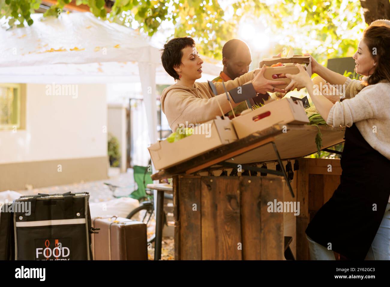 Young business woman gives orders hi-res stock photography and images ...