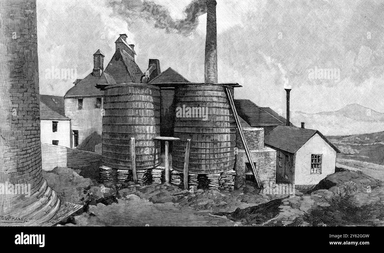 The Glenlivet Scotch Whisky Distillery Worm tubs where spirit vapour is ...