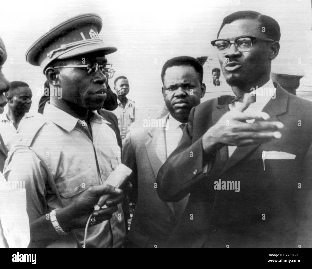 Lumumba Talks to New Commander Congo Premier Patrice Lumumba (right ...
