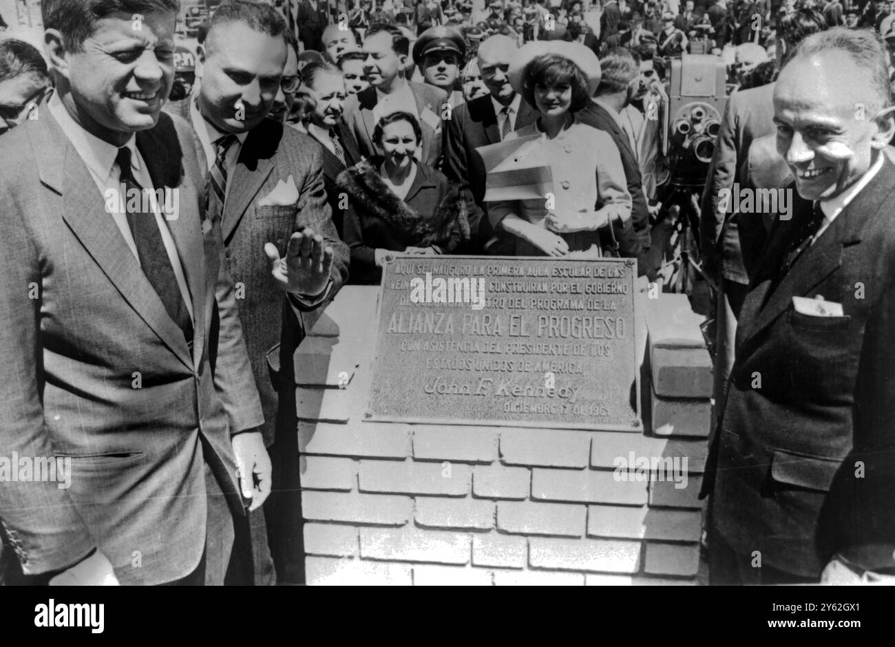 President John F Kennedy (left) and Colombian President Alberto Lleras ...