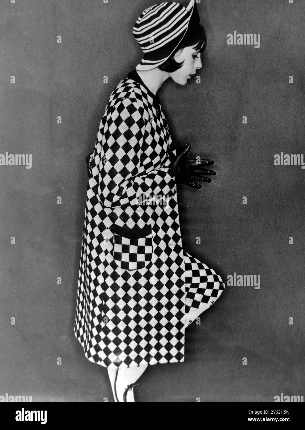 21 AUGUST 1964 'Dandy', a matching bold check patterned skirt and coat ...