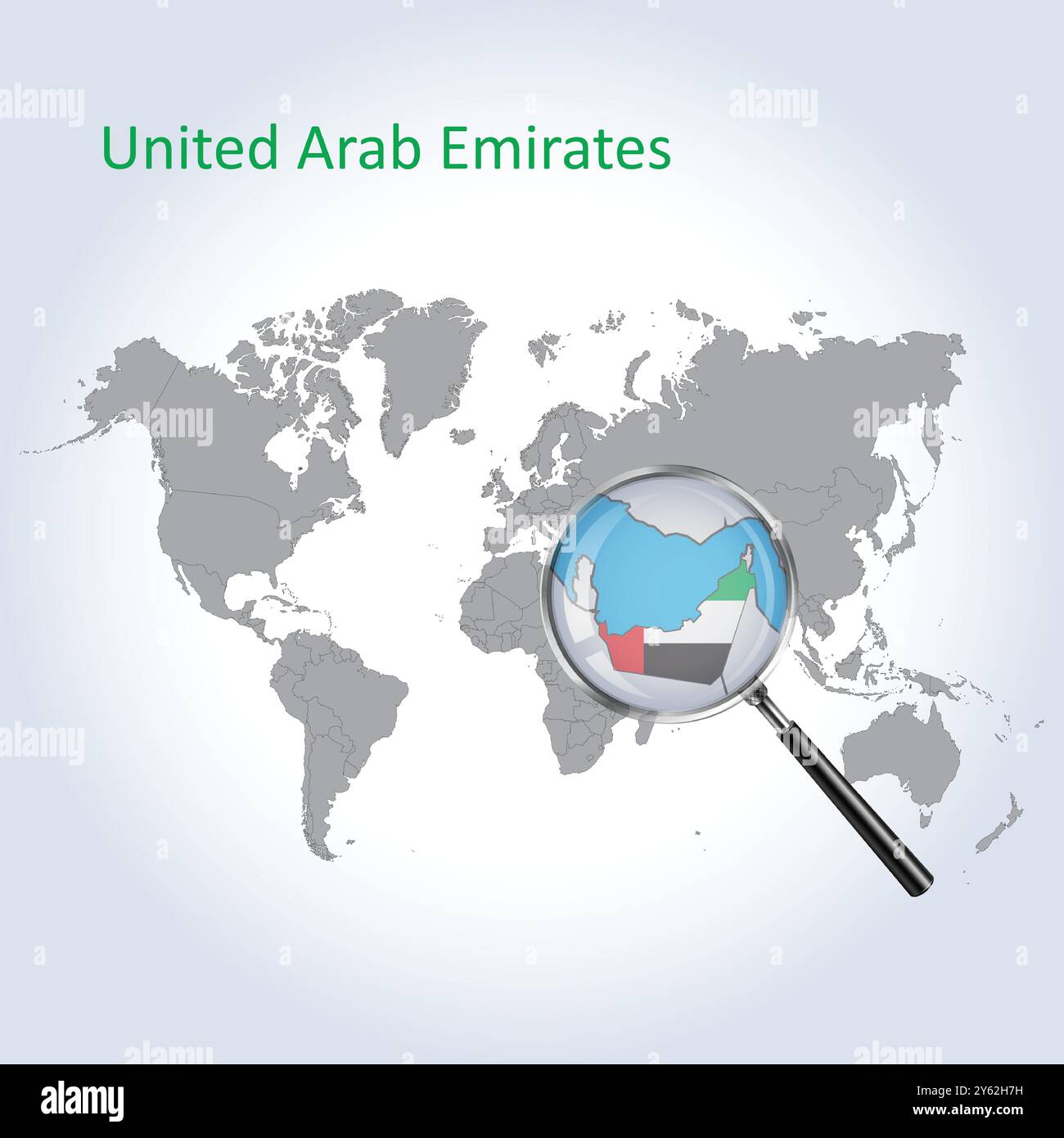 United arab emirates magnified map hi-res stock photography and images ...