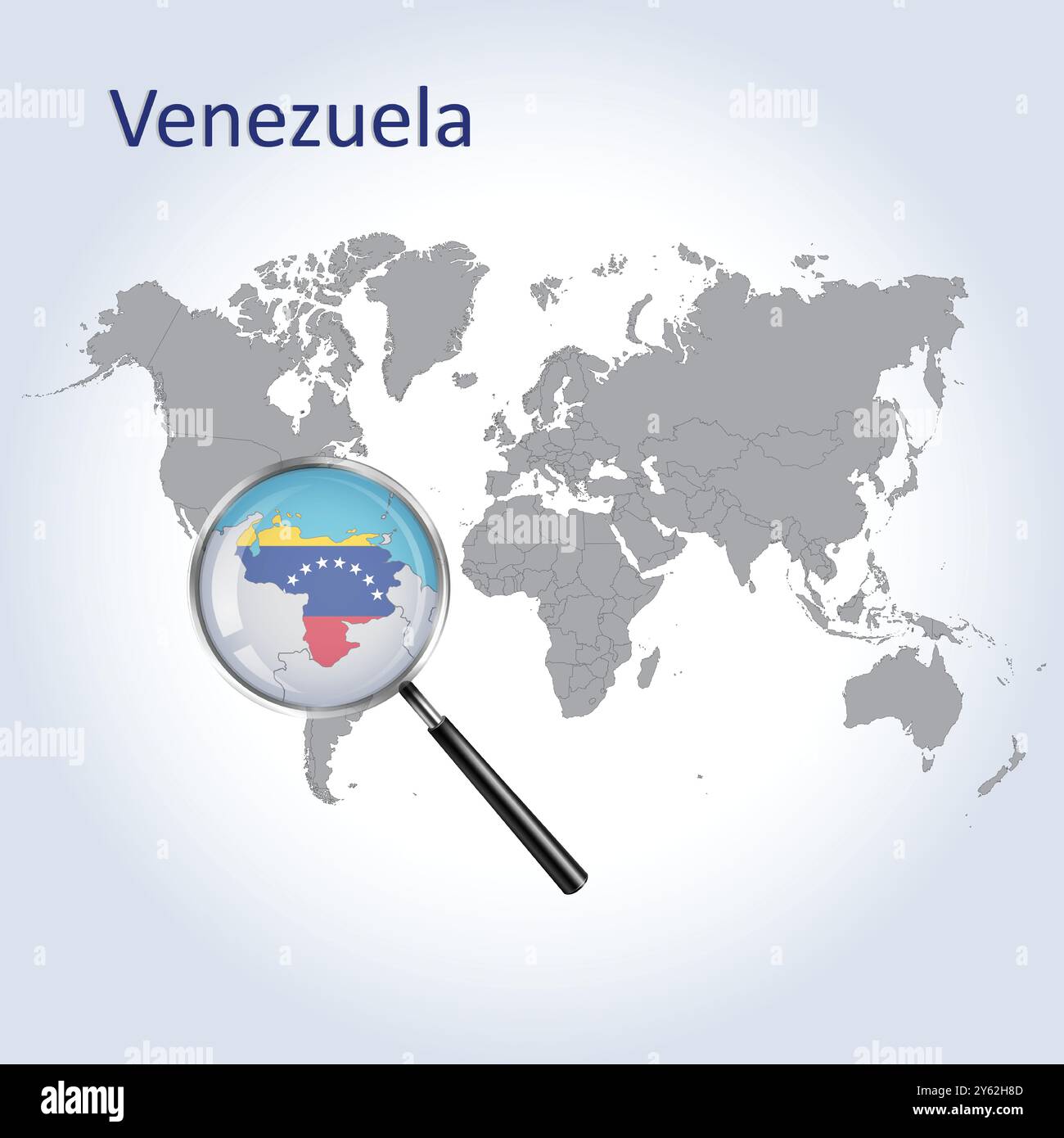 Venezuela magnified map hi-res stock photography and images - Alamy