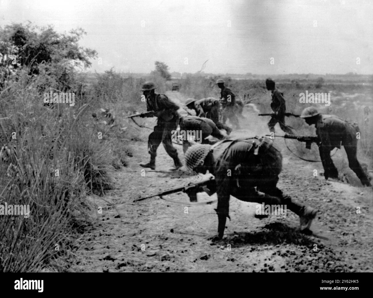 This is a Government of India photo showing Indian troops charging ...