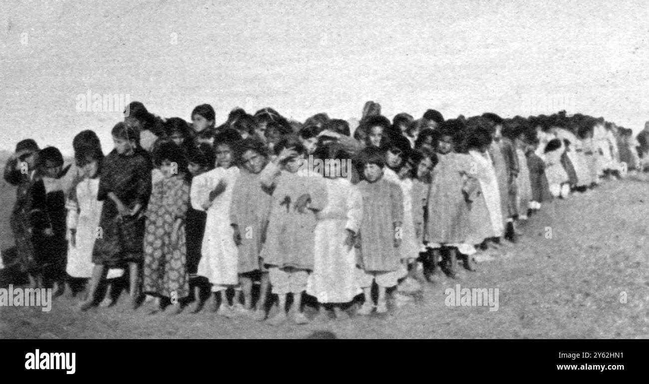 Saved From Massacre. Armenian Refugees Rescued From Turks awaiting ...