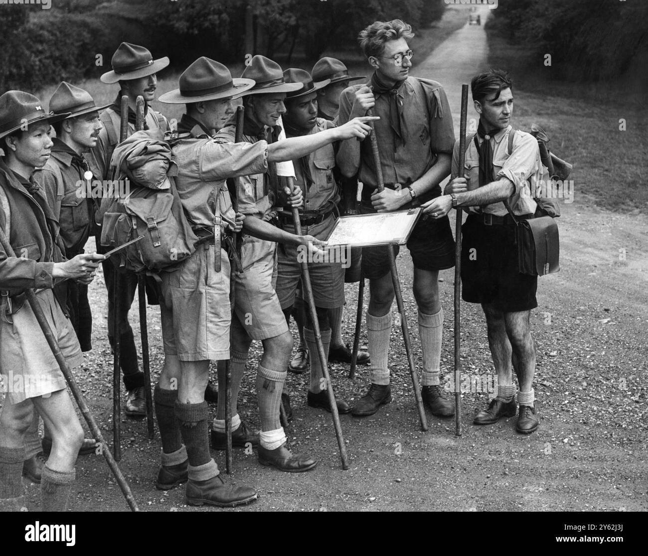 Ten German Scout leaders, all from the British Zone of Germany, in ...