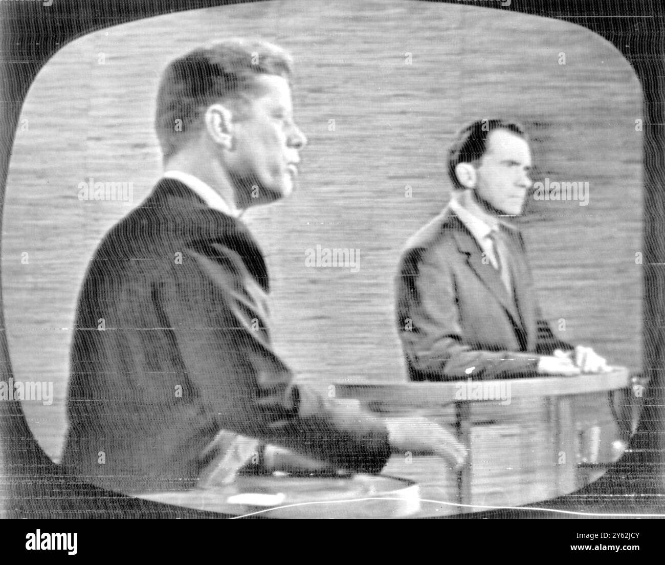 Senator Kennedy and Vice President Richard Nixon during their ...