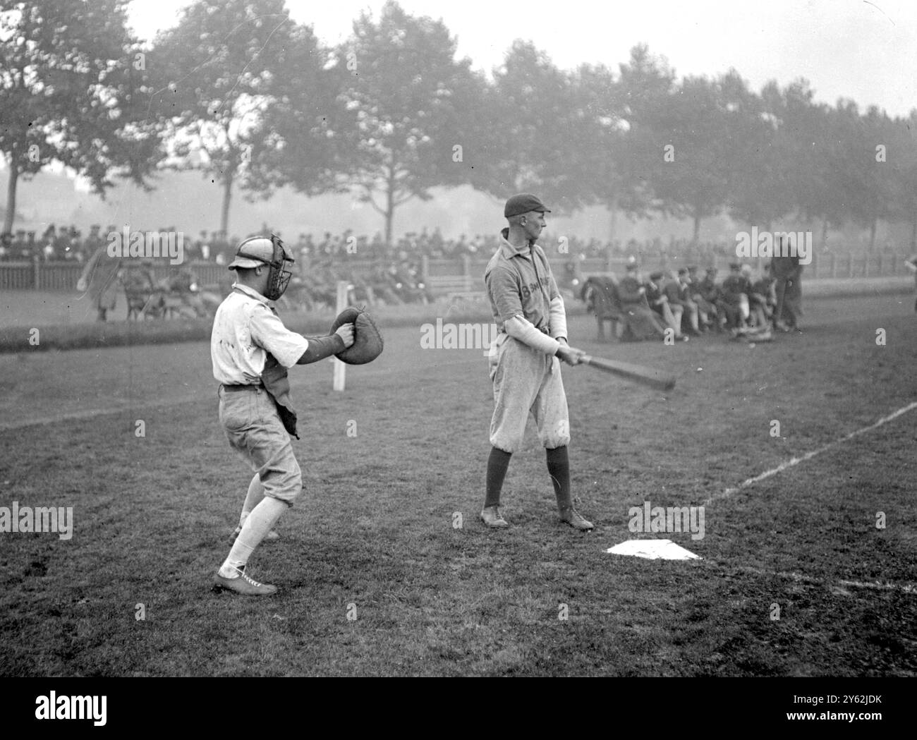 Baseball Match at Paddington Recreation Ground. 13 October 1917 Stock ...