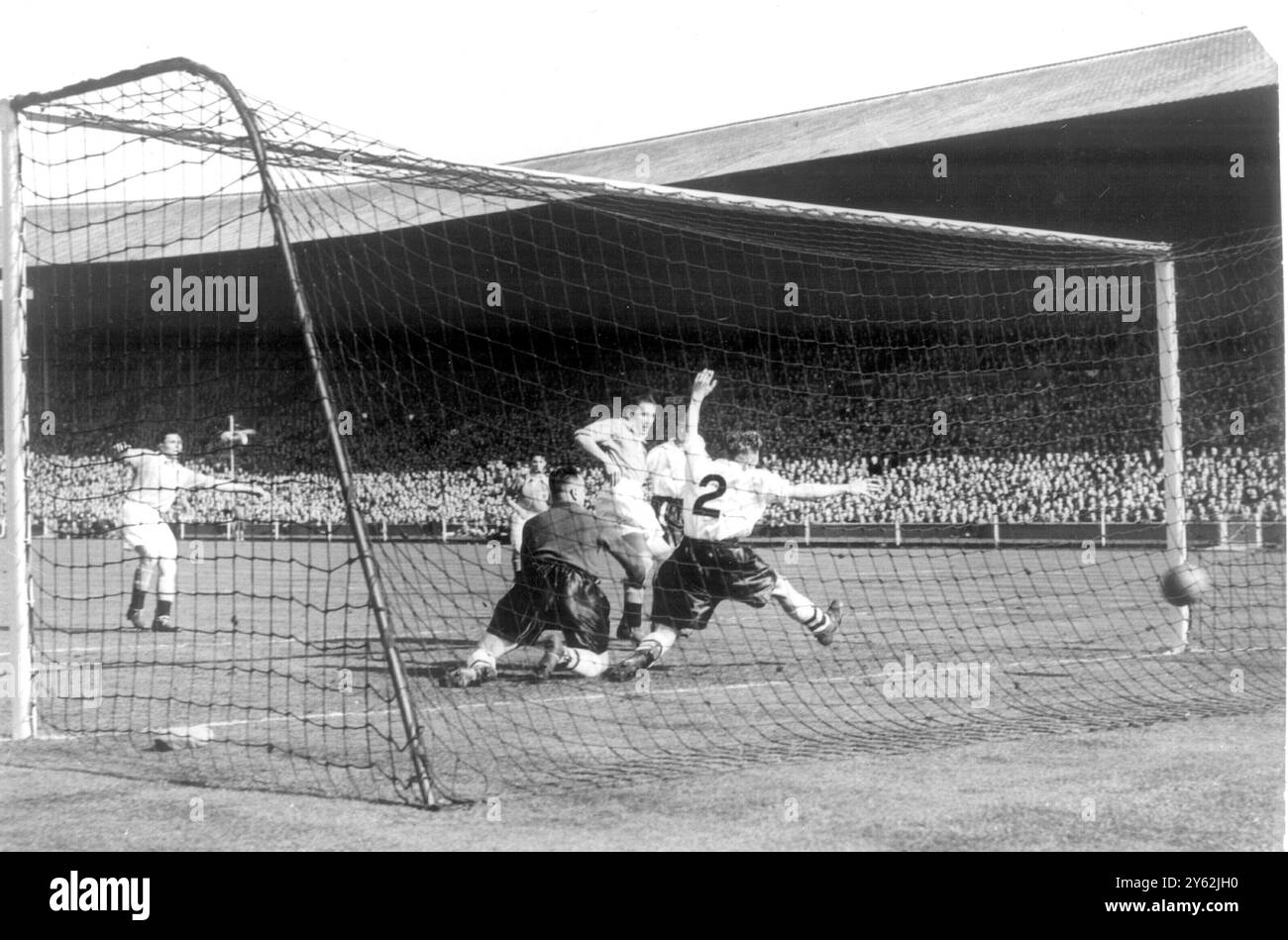 Blackpool's winning goal against Bolton Wanderers in the 1953 FA Cup ...