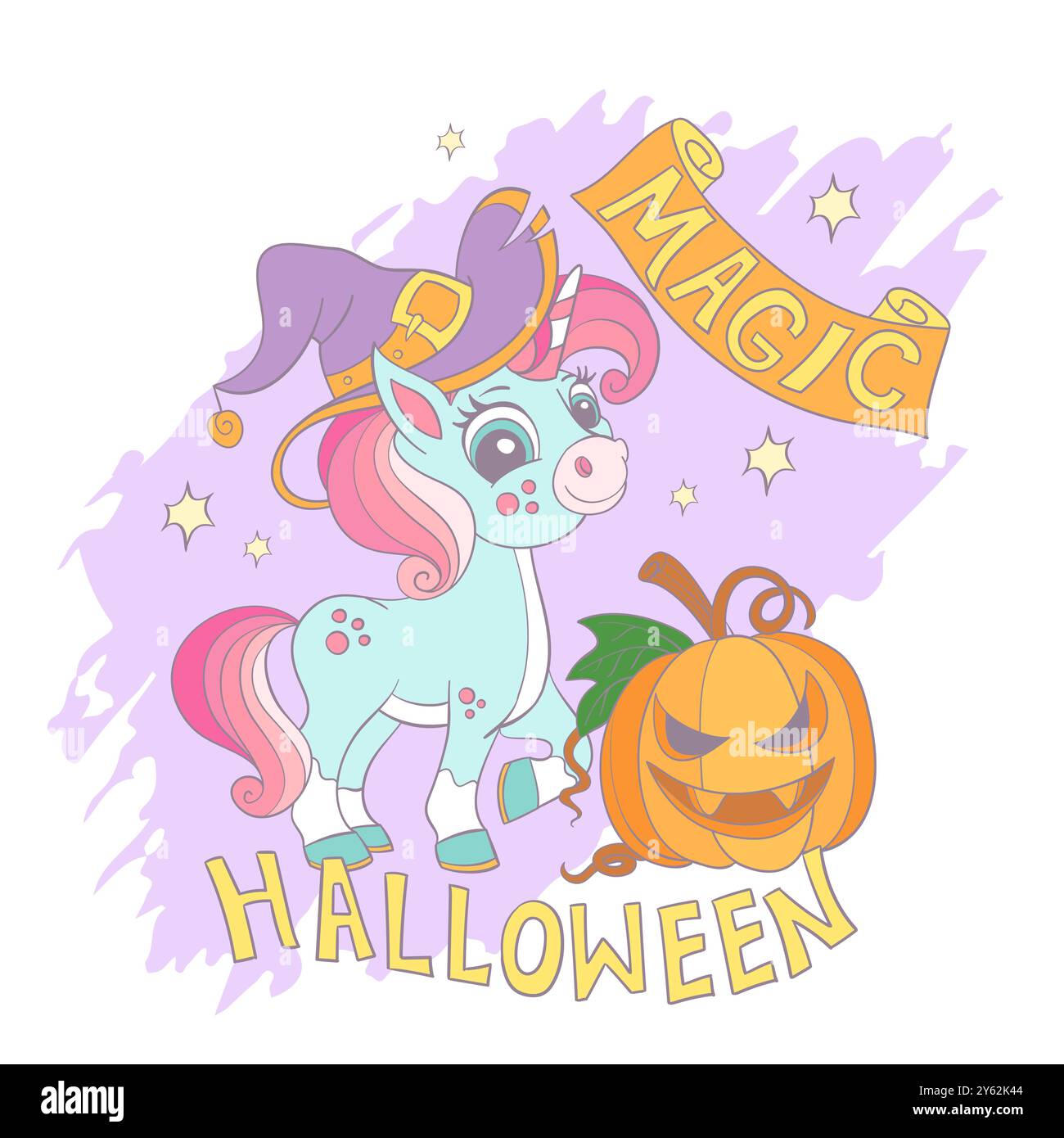 Wearing witch hats Stock Vector Images - Alamy