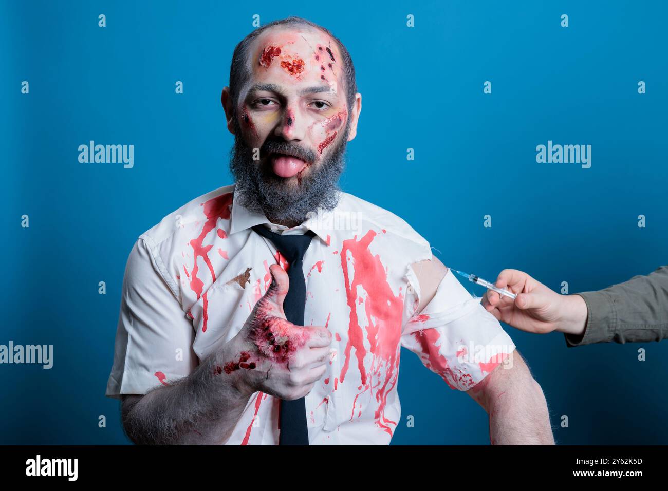 Man covered in scars receiving antitoxin vaccine after being mauled by ...