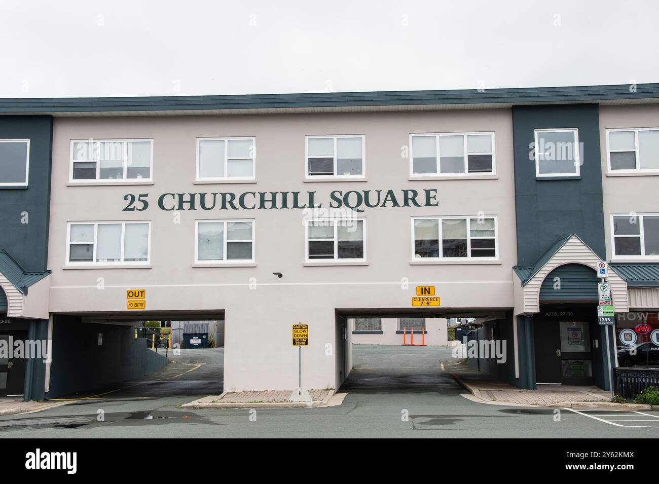 Churchill Square shopping mall sign in St. John's, Newfoundland ...