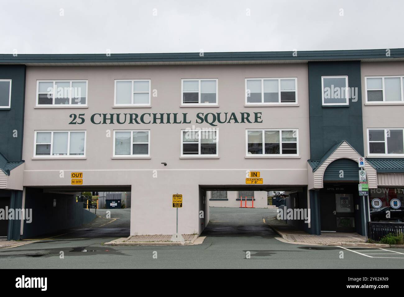 Churchill Square shopping mall sign in St. John's, Newfoundland ...