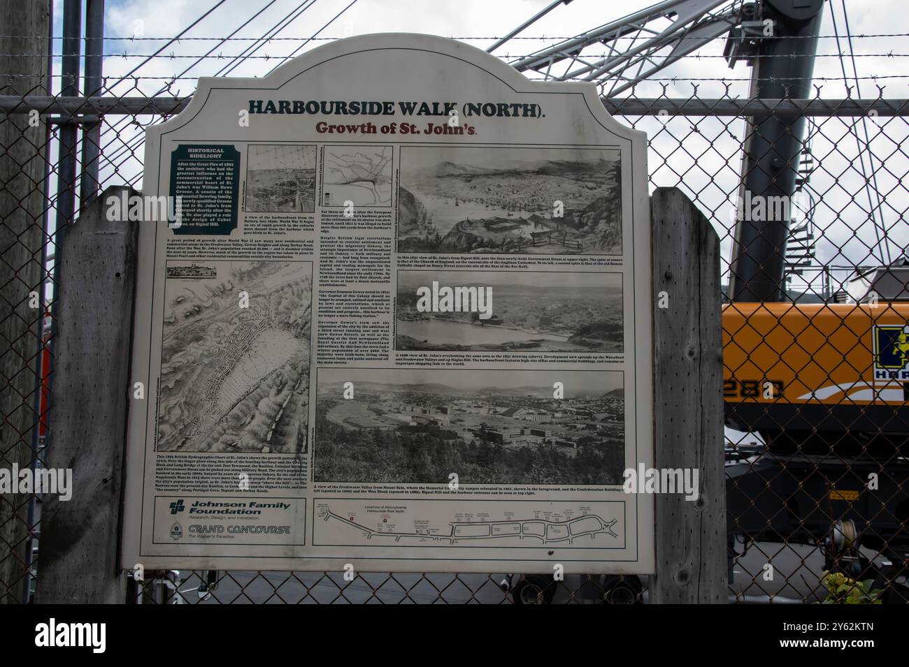 Harbourside Walk North information sign in downtown St. John's ...