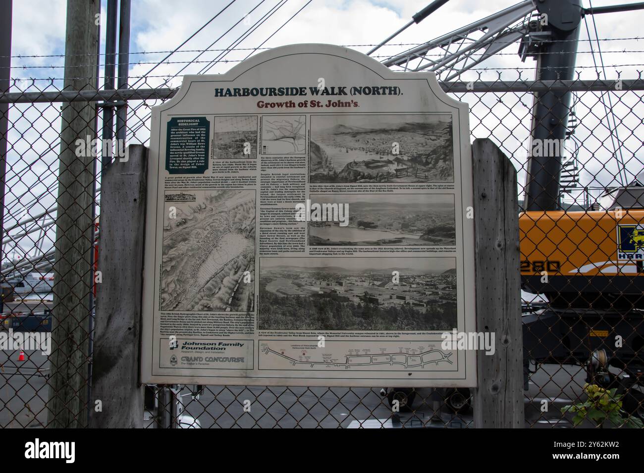 Harbourside Walk North information sign in downtown St. John's ...