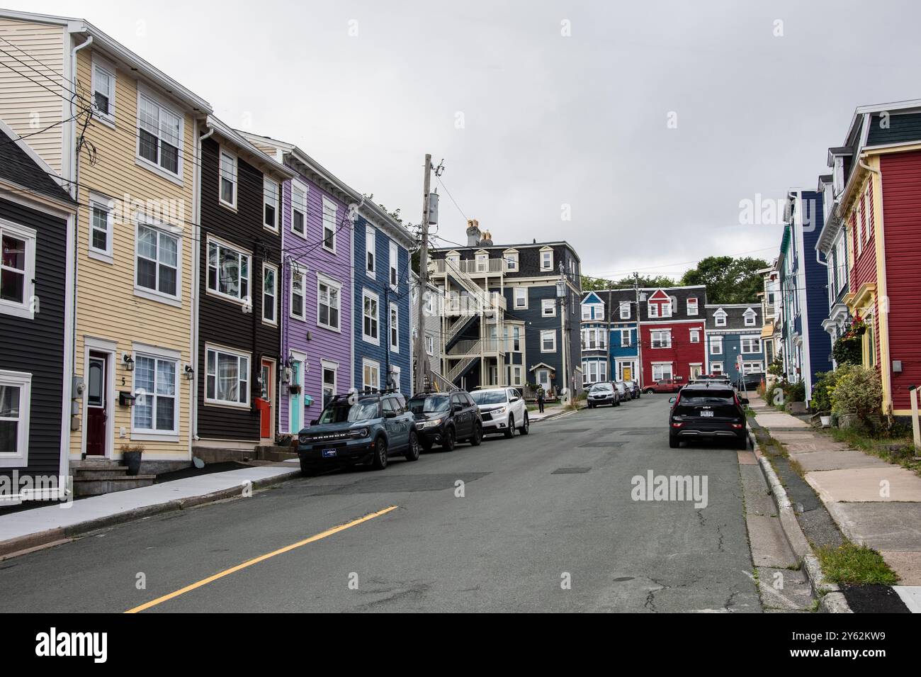 Colorful jellybean row houses in downtown St. John's, Newfoundland ...