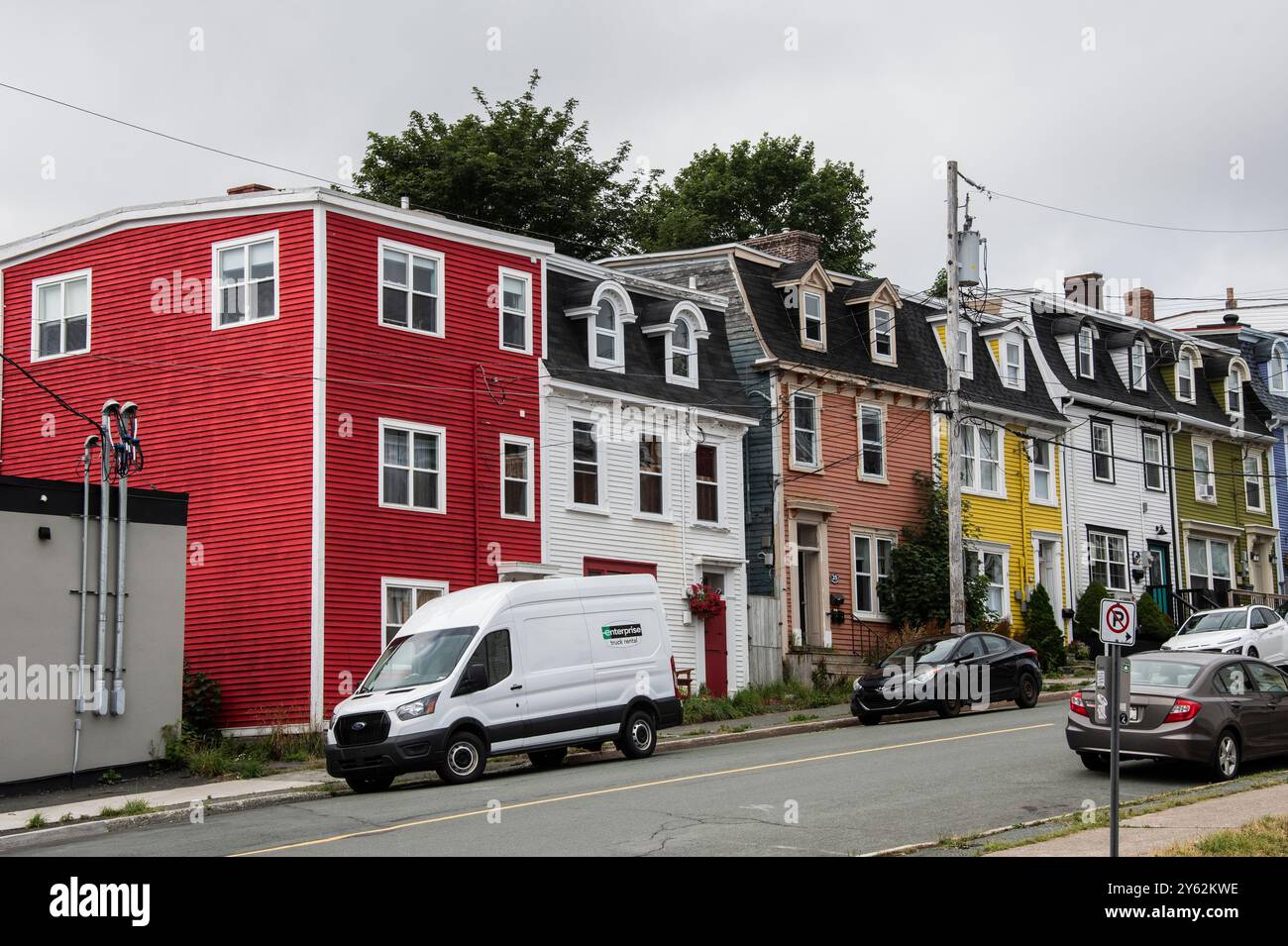 Colorful jellybean row houses in downtown St. John's, Newfoundland ...