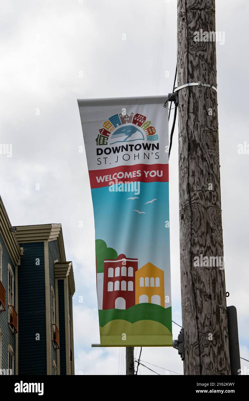Downtown St. John's welcomes you banner in St. John's, Newfoundland ...