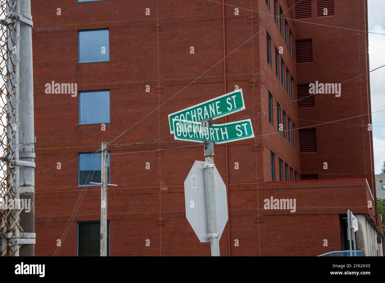 Cochrane and Duckworth street signs in downtown St. John's ...