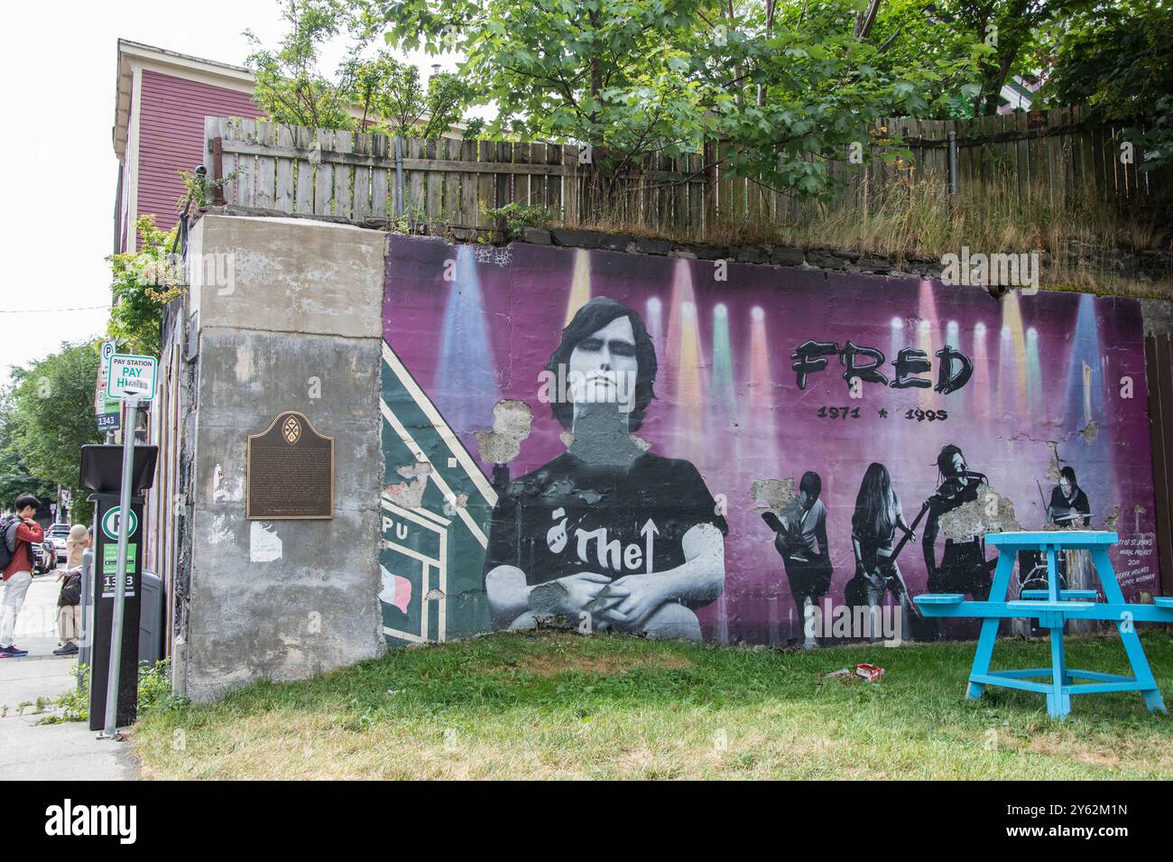 Memorial mural of musician Fred Gamberg on Duckworth Street in downtown ...