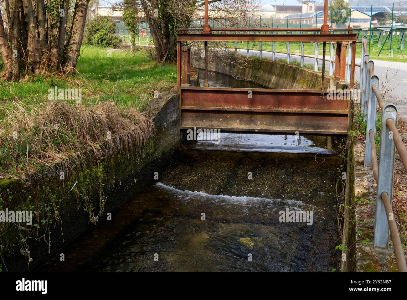 an old sluice in an agricultural irrigation canal Stock Photo - Alamy